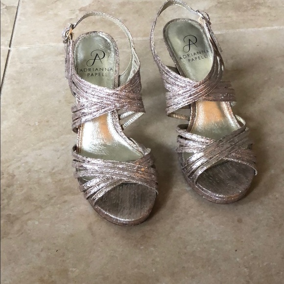 Adrianna Papell | Shoes | Adrianna Papell Gold Heels Size 6 | Poshmark
